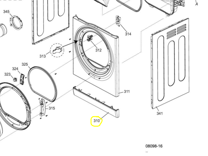 Splendide Lower Front Panel 512967 – RV Washers & Dryers