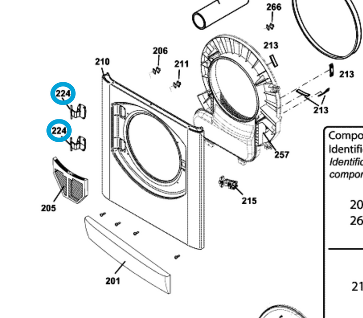 Splendide® Door Hinge 254619 – Replacement Hinge for ARWXF129W ...