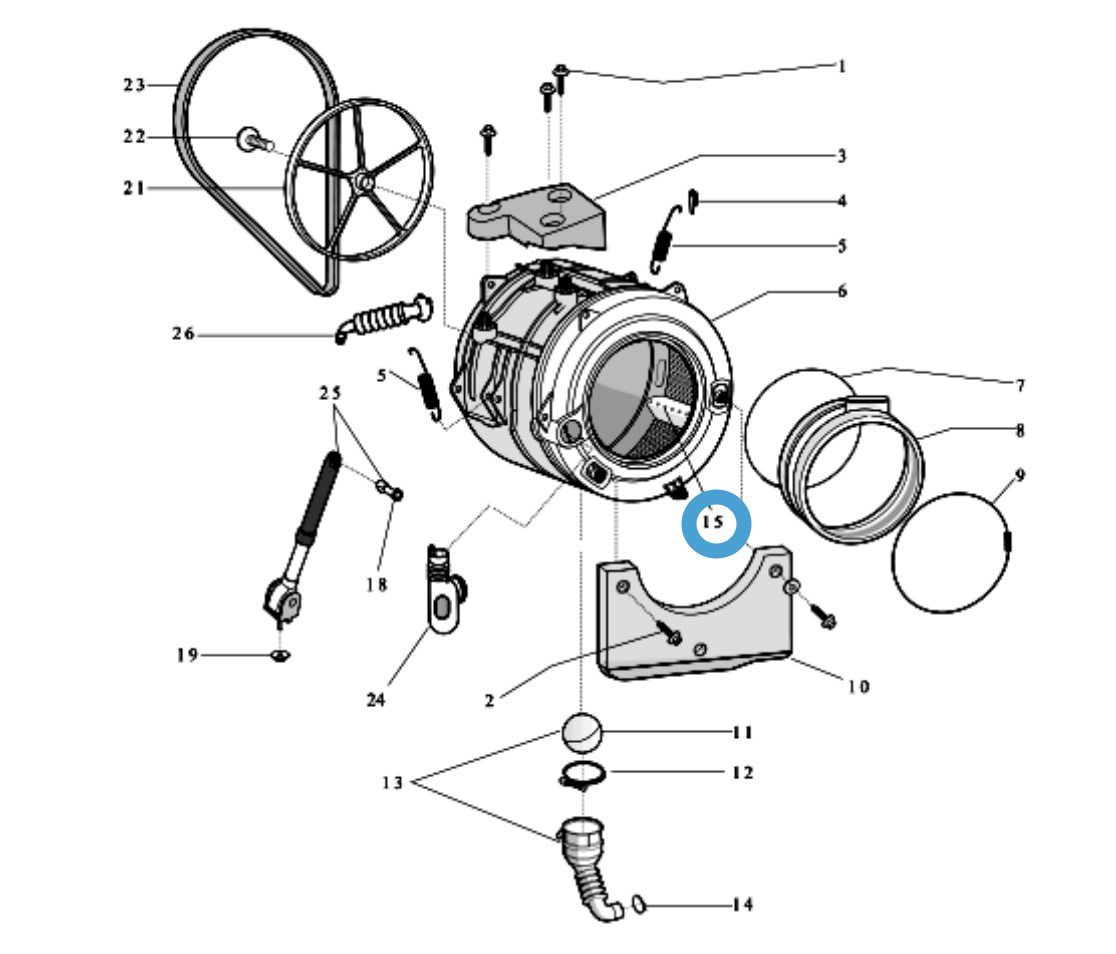 Splendide® 2100XC / WD2100XC / 2100XCP Drum & Baffles | OEM Replacement ...