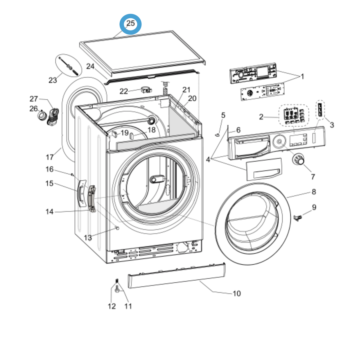 Splendide® Worktop White 637631 – Washer-Dryer Top Panel Replacement ...